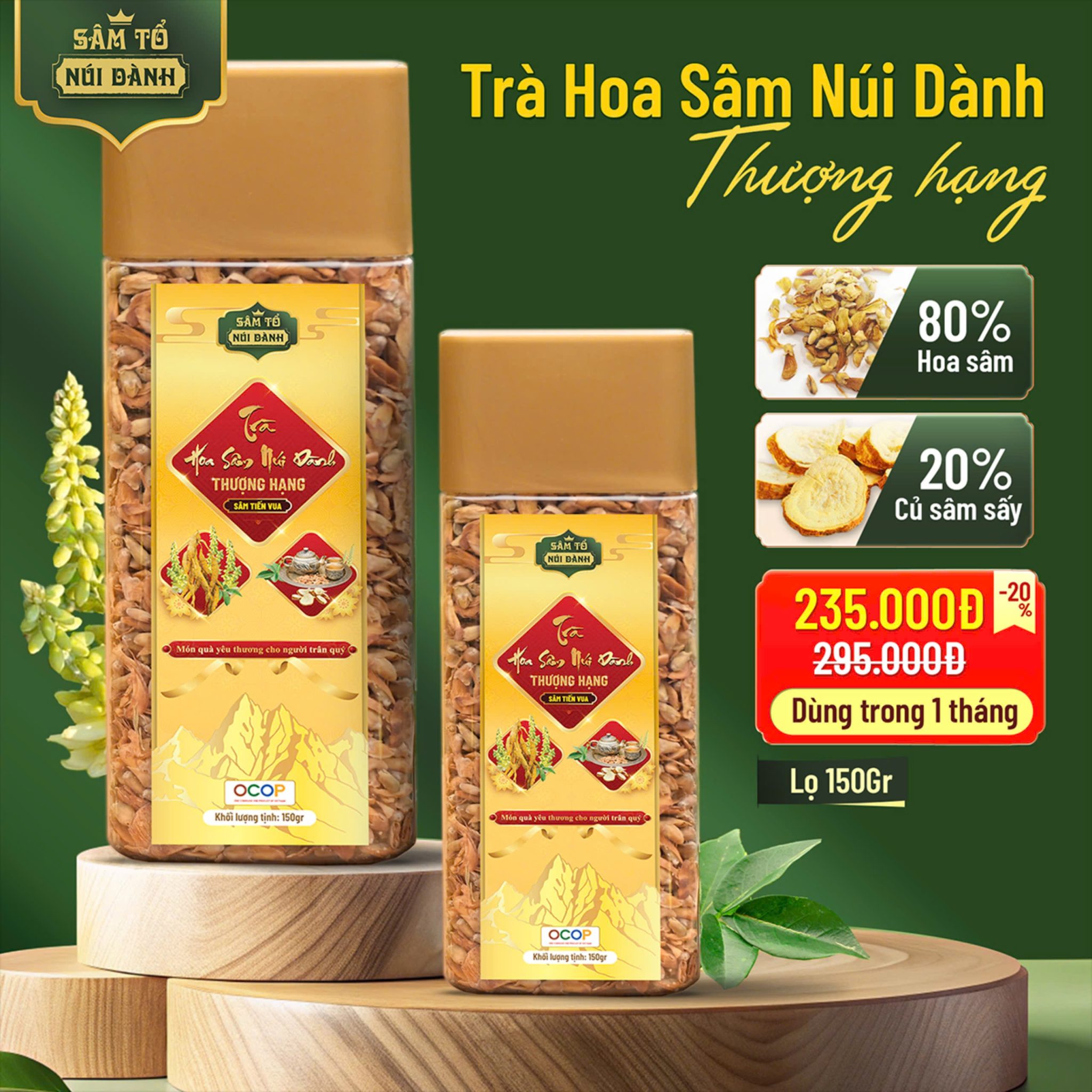 Nụ hoa Sâm Nam núi Dành 200gr - Sâm Tổ núi Dành - Sâm Tổ Núi Dành